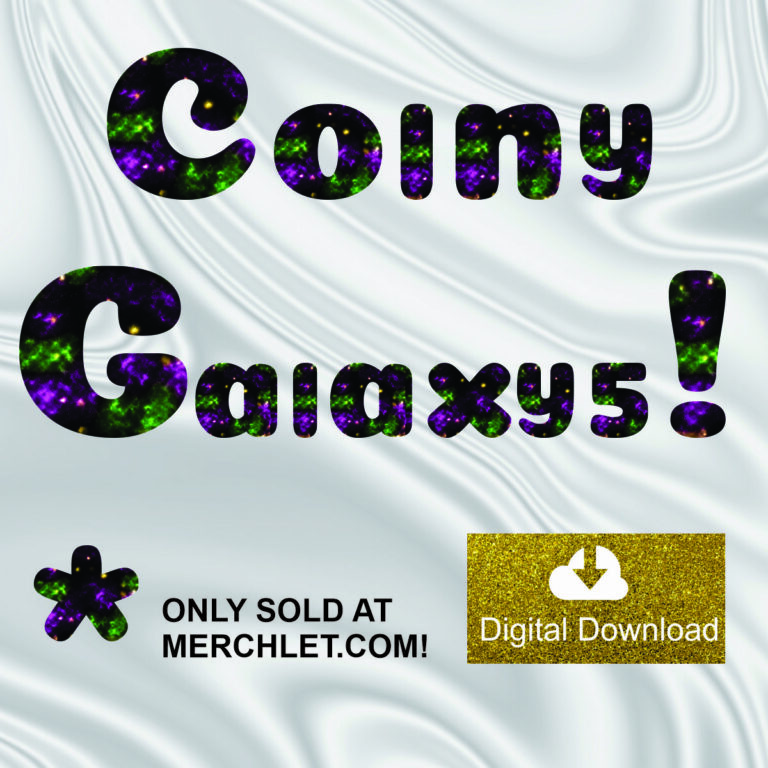 Coiny Galaxy 5 – DIGITAL Clipart Letters and Numbers - Merchlet